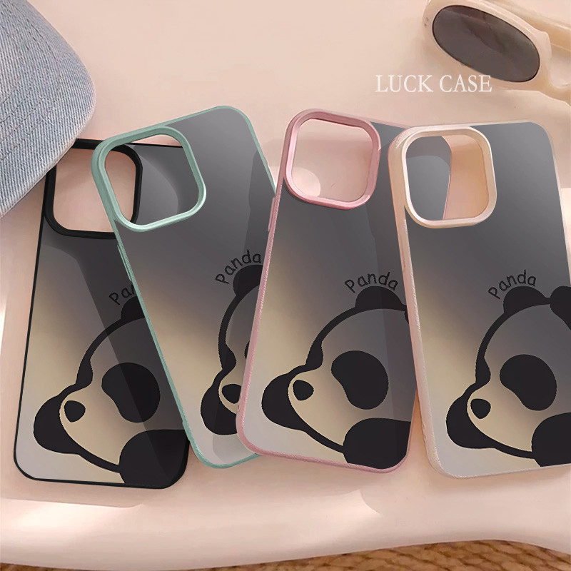 Cute Cartoon Silly Panda Casing Compatible for IPhone Case 11 14 16 15 ...