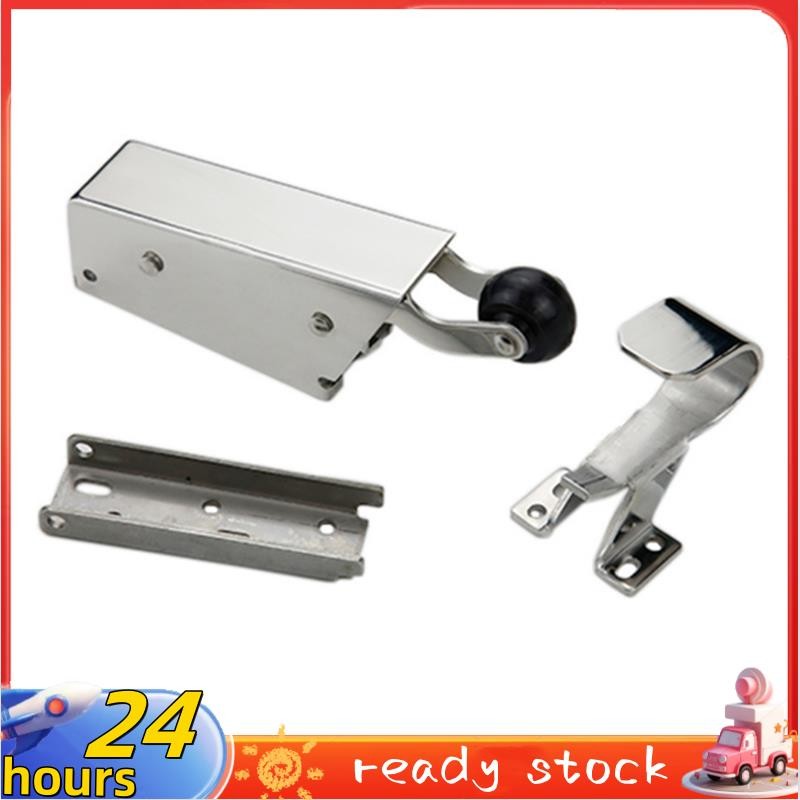 []Spring Action Door Closer, with Black Rubber Pad on the Spring-Loaded ...