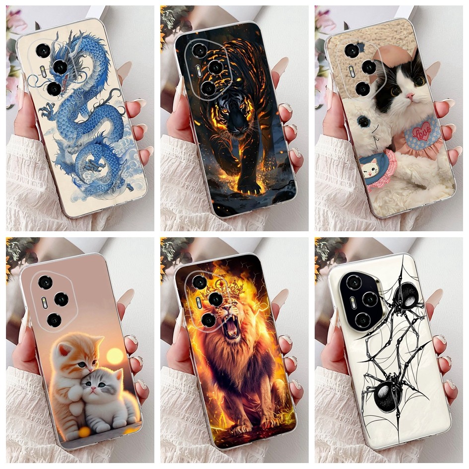 Casing For Honor 300 Pro 5G Case Cool Spider Dragon Tiger Cat Cartoon ...