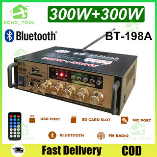 300W+300W Digital Hifi Bluetooth Stereo Audio Amplifier Fm Radio Usb BT ...
