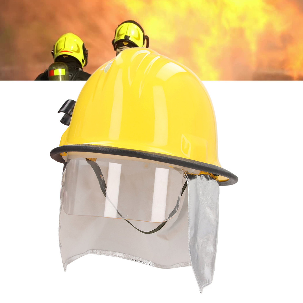 [kats] Firefighter Hard Hat Double Layer Flame Retardant Fighter Head ...