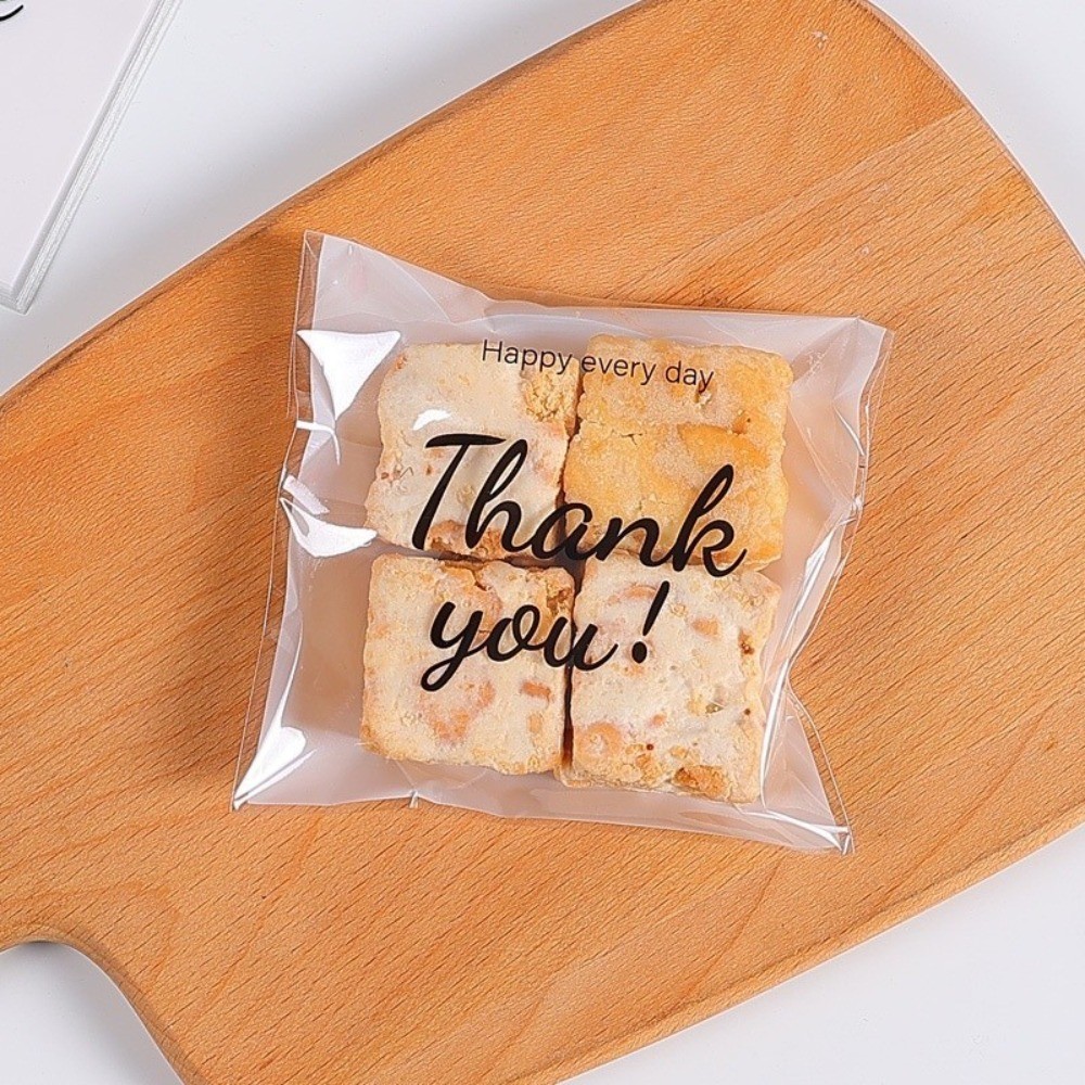 100Pc Cookies Packaging Bag Plastic Cookie Donut Pouch Self Adhesive ...