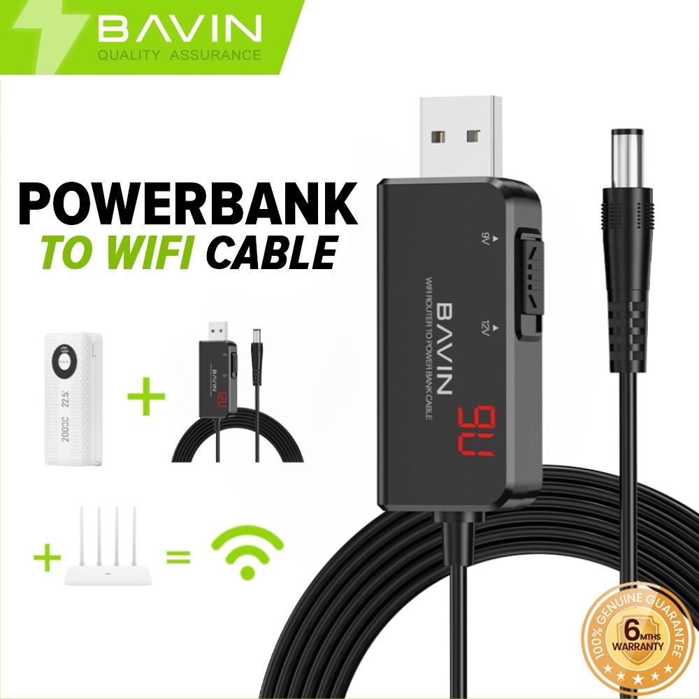 BAVIN PC812 Powerbank To Wifi Router Modem USB Booster Charging Cable ...