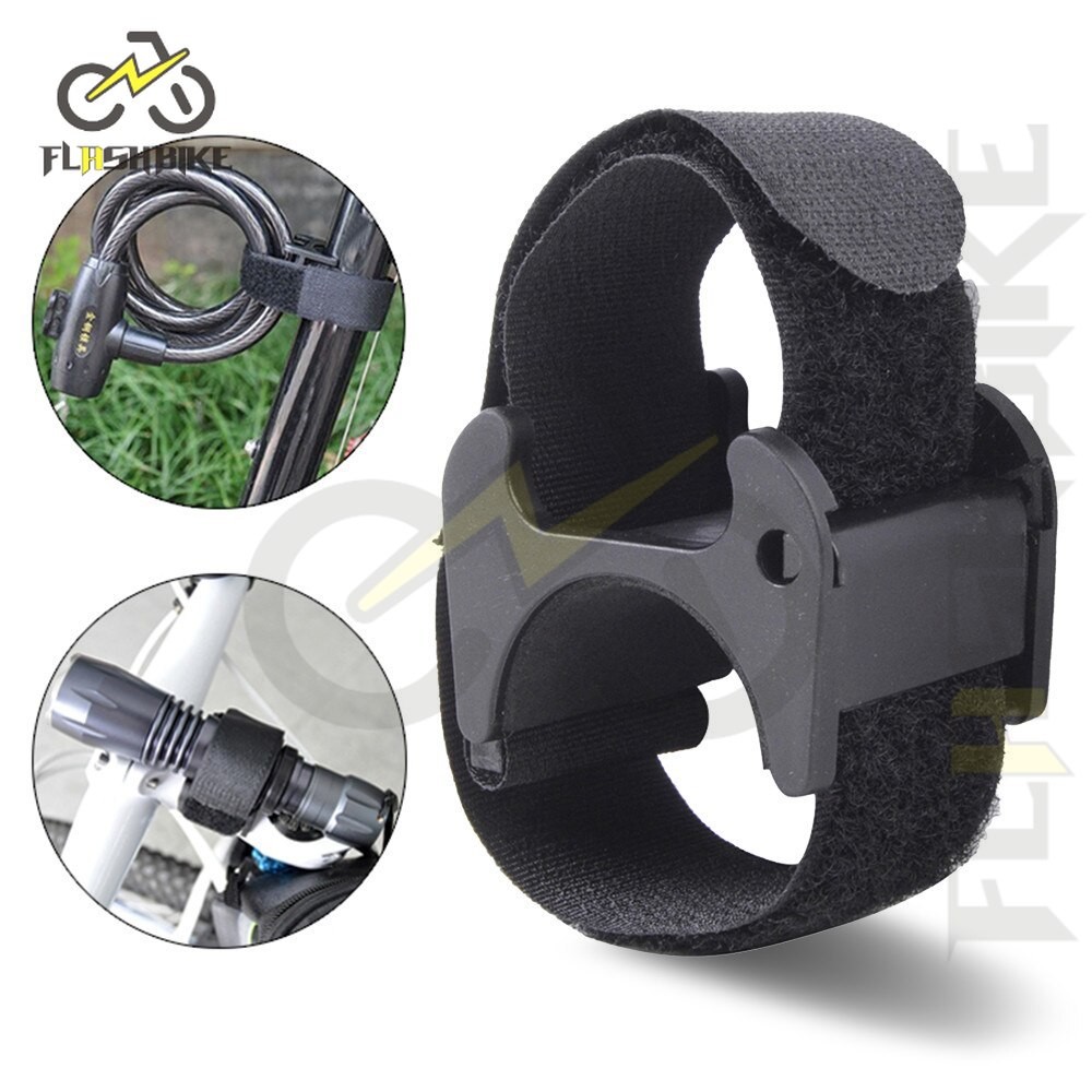 Multi-Purpose Bike Strap Flashlight LED Torch Mount Holder Bike Lock ...