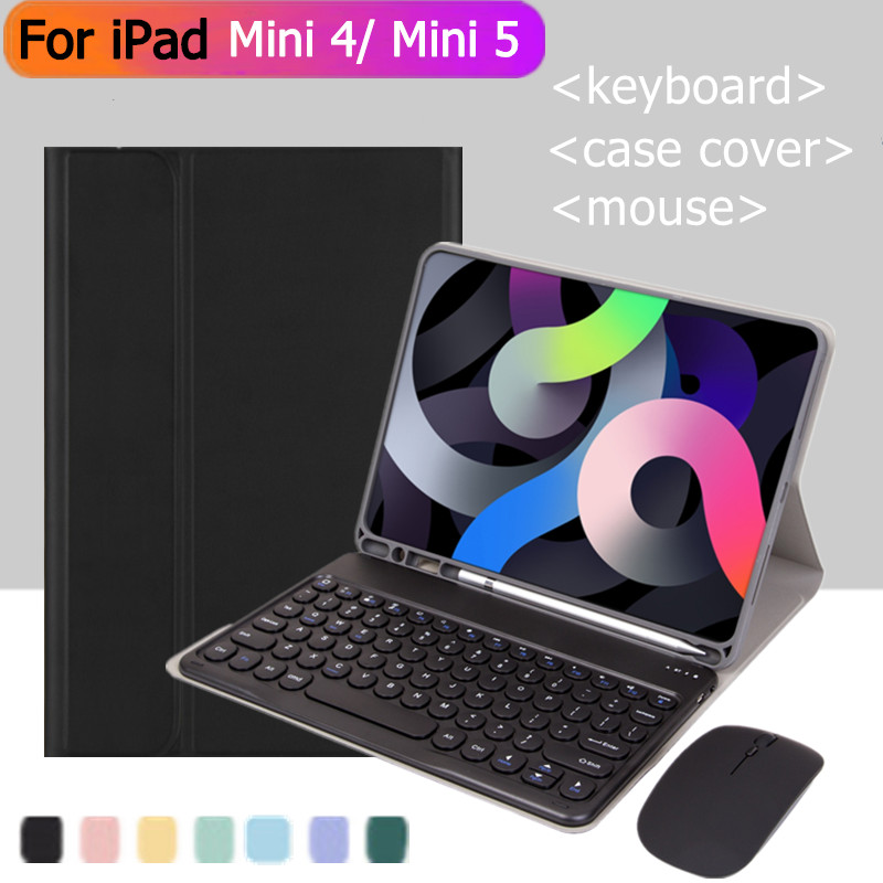 For iPad Mini 4/ Mini 5 (7.9") Wireless Bluetooth Keyboard Mouse ...