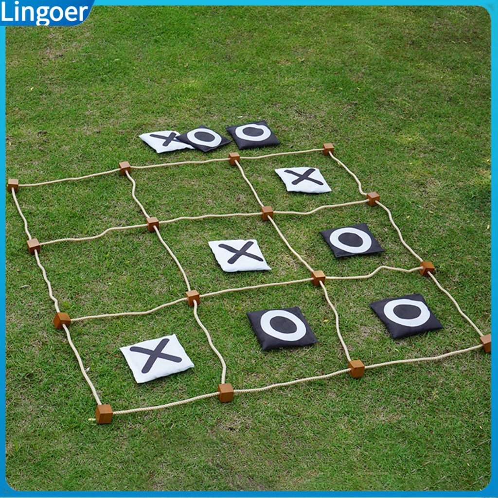 Lingoer| Outdoor Tic-toe Game Giant Outdoor Games Wooden Tic-tac Toss ...