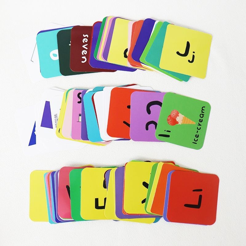 English Word Flash Card Shape Number Phonetic Symbol Letter Early ...