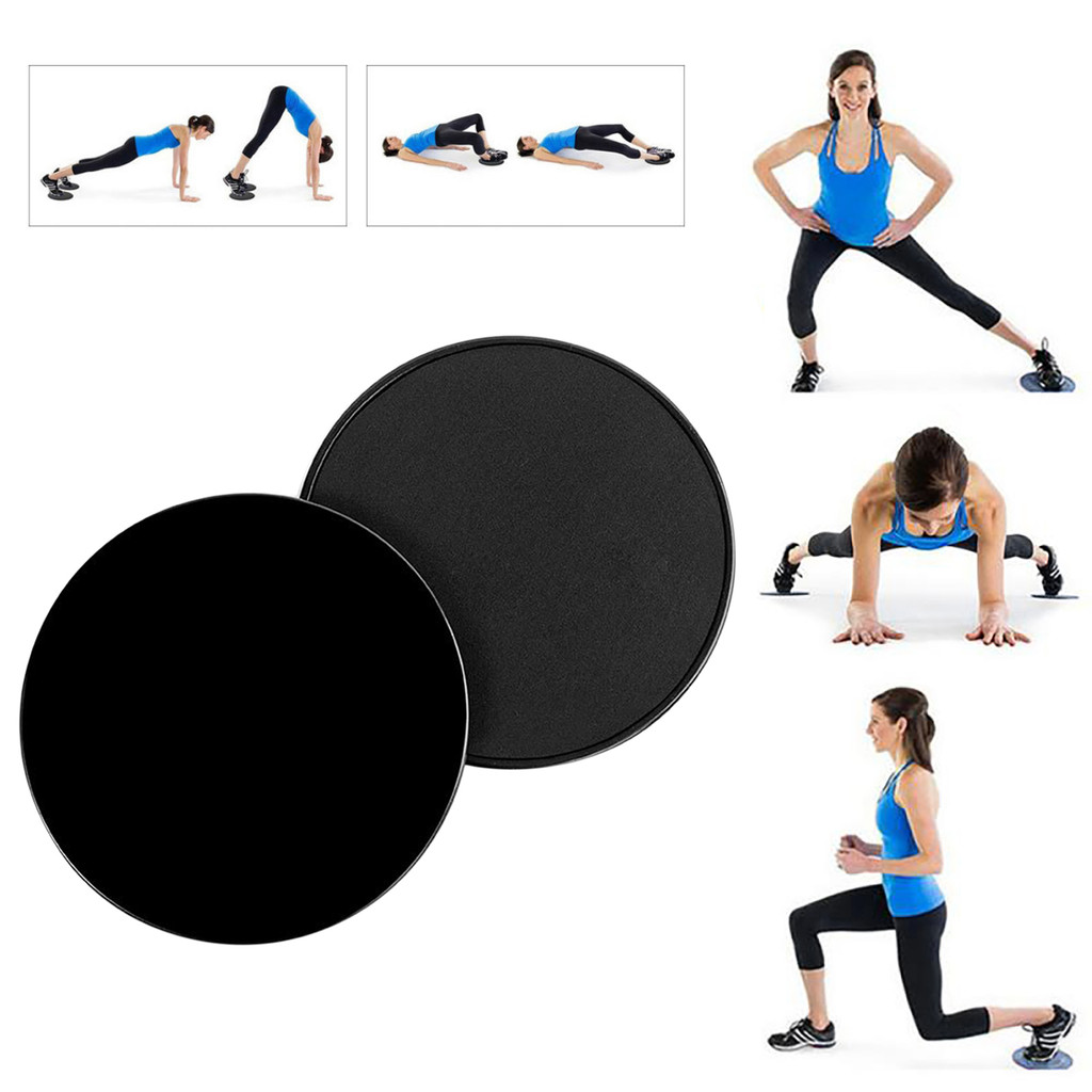 2Pcs Yoga Gliding Discs Dual Sided Abdominal Core Training Plate ...