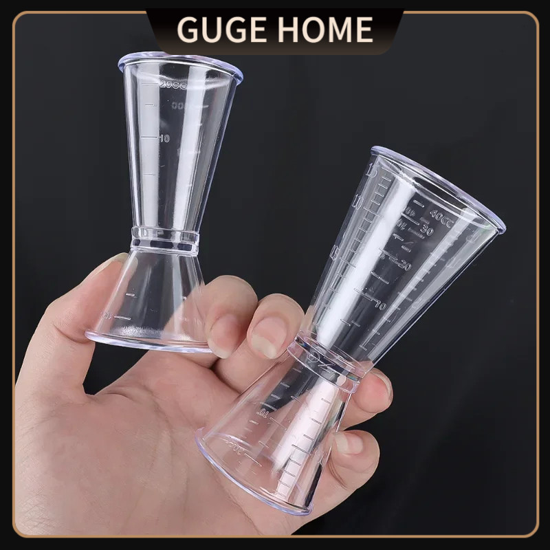 Clear Double Jigger Cup Measure Cup Milk Tea Coffee Mixing Oz Scale ...