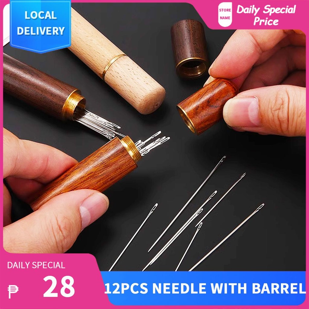 12PCS Stainless Steel Self-threading Needles Essential Sewing Kit for ...