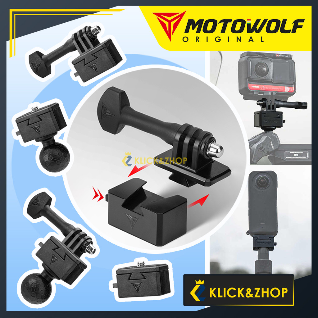 Motowolf® Quick Release Camera Mount for Action Cameras: Flexible and ...