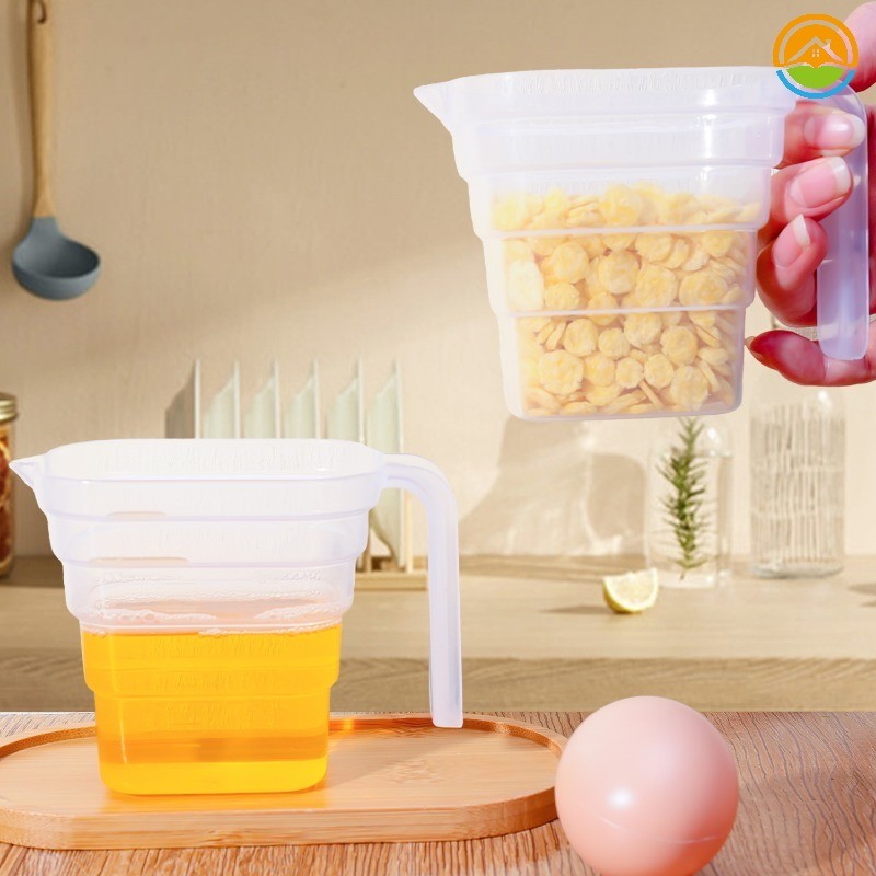 Plastic Tip Mouth Jug Pour Spout Measuring Cup Baking Beaker Portable ...