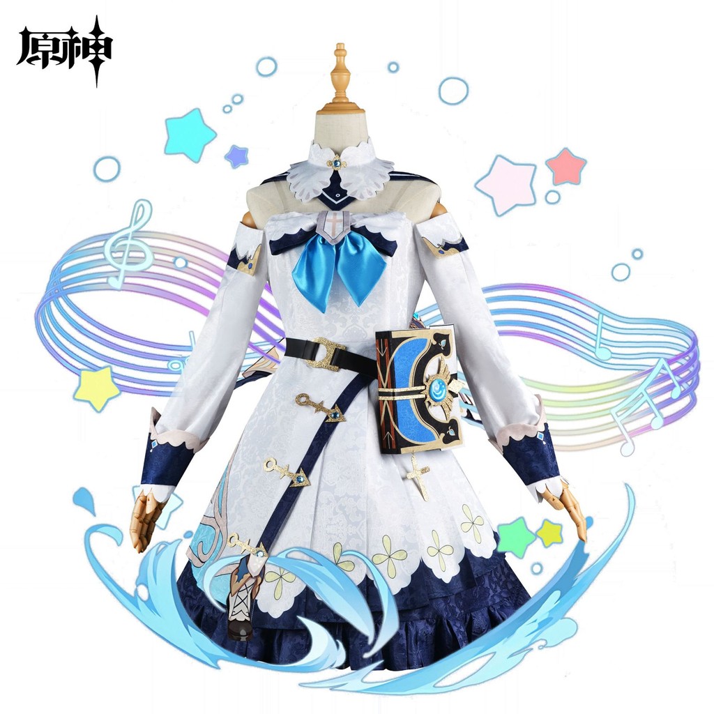 Yuanshen cos clothing initial five-star dark pattern Barbara cos full ...