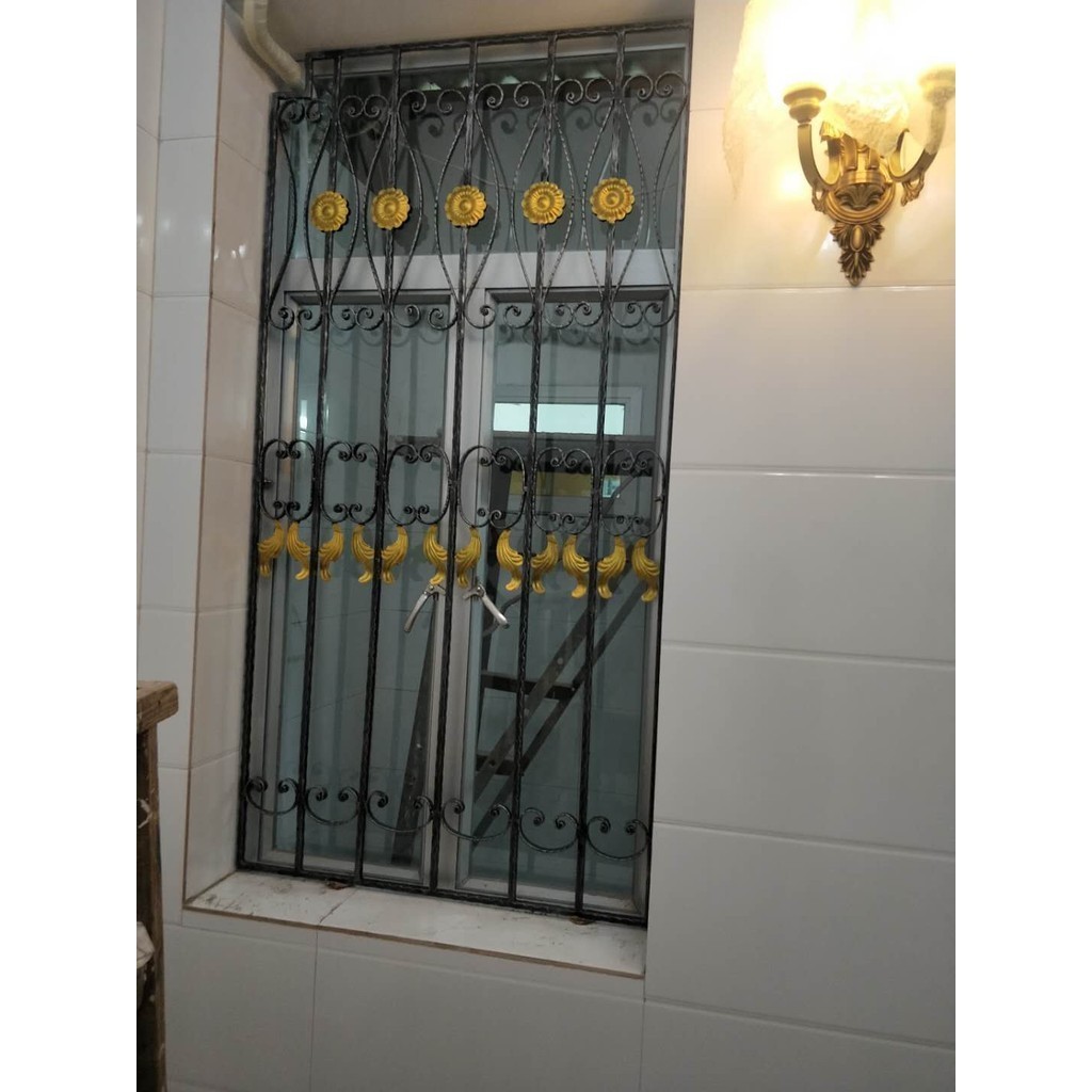 ☸house Simple iron morden window grill design for sliding window as ...