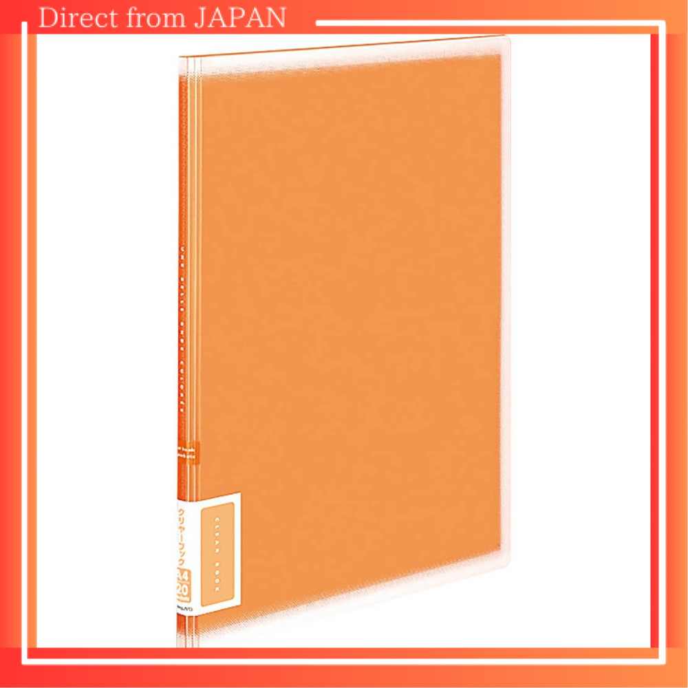 KOKUYO File Clear Book Coloret Fixed A4 Vertical 20 Sheets Orange Ra ...