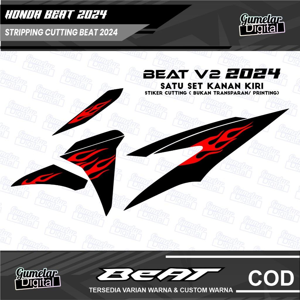 Simple CUTTING STICKER HONDA BEAT DELUXE 2024 BEAT GEN 2 2024 HOT ...