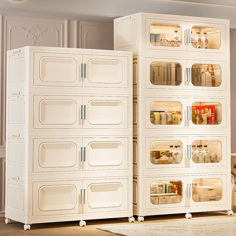 Installation-Free Storage Plastic Clothes Cabinet Household Locker ...
