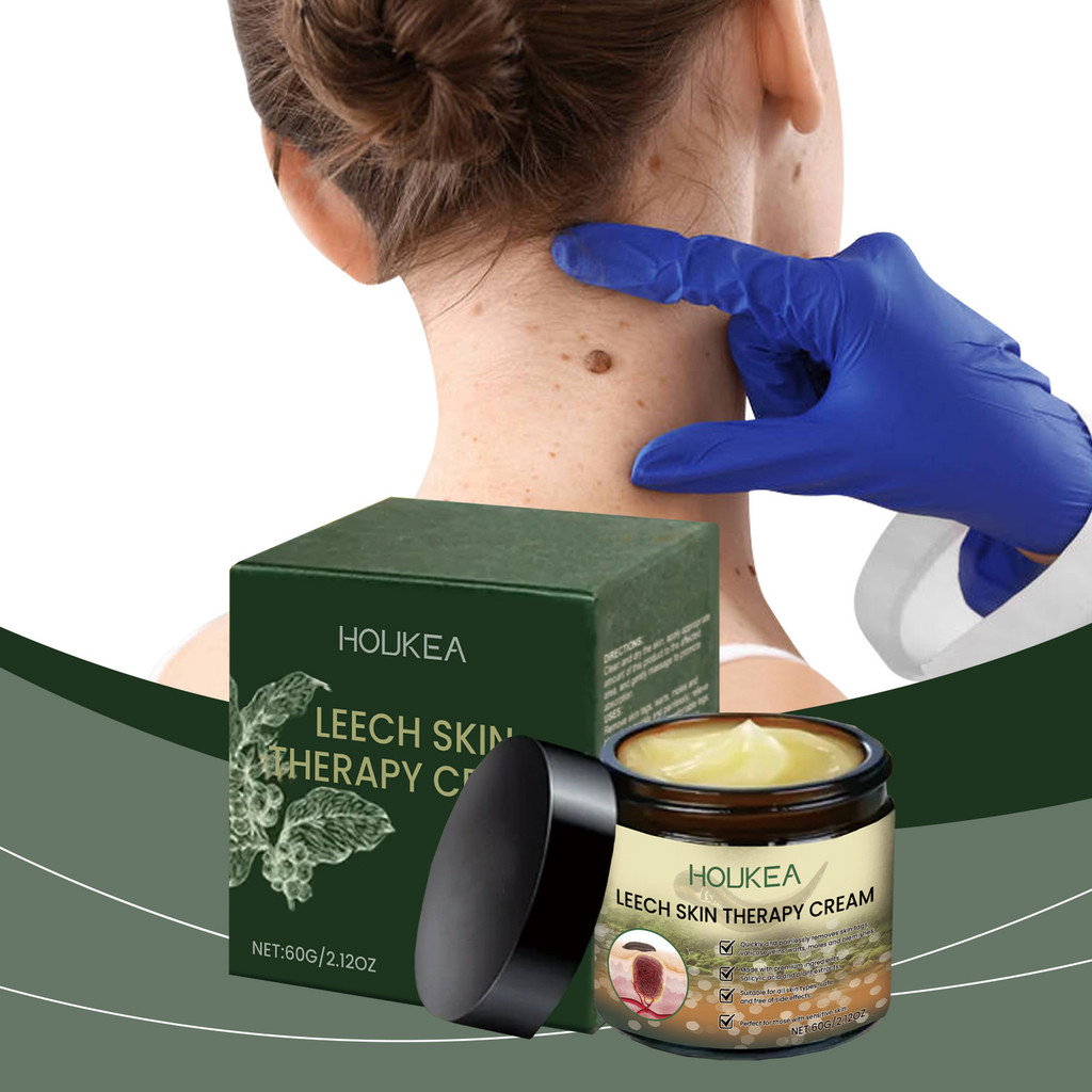 Leech Skin Therapy Cream,Cleansing Face Hands Feet Neck Smoothing Skin ...