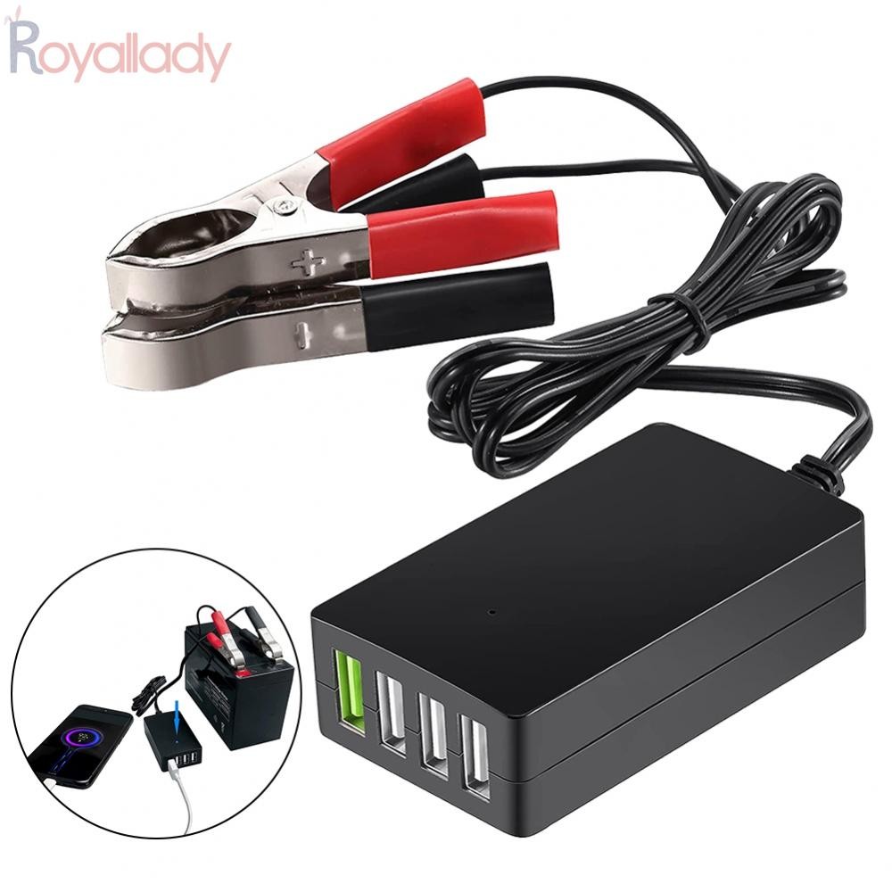 Multiport USB Charger for Car Batteries Converts 12V and 24V to 5V 4 ...