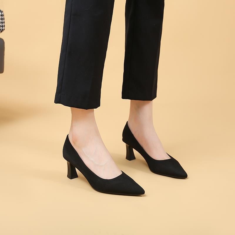2025 close shoes with Heels Formal School Office for women Black High ...