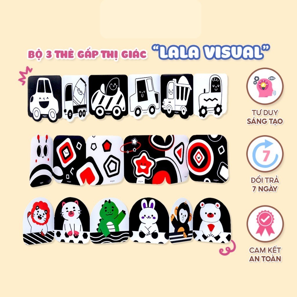 New color black, white, red folding card visual early education for ...