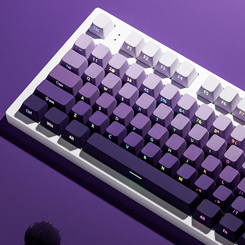 Fragrance Purple Side-lit Shine Through Keycaps Double Shot PBT Keycaps ...