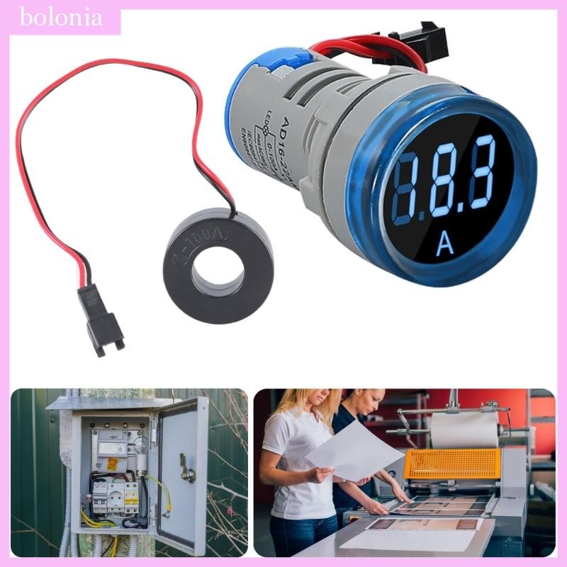 BO Digital Led Display Screen Indicator Ammeter 0-100A Current Meter ...