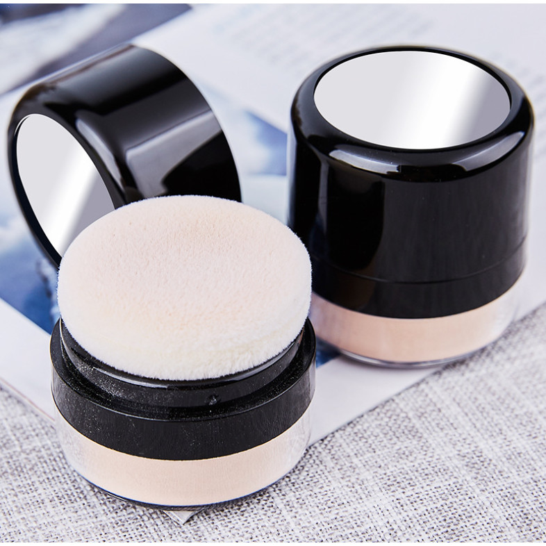 Loose Powder Box Blusher Makeup Setting Powder Box Portable with Mirror ...