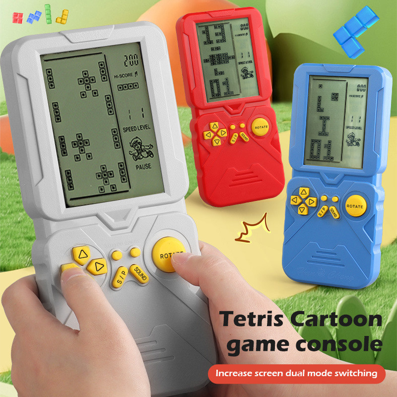 New large screen Brick Tetris LCD Game Boy Handheld Retro Game Console ...