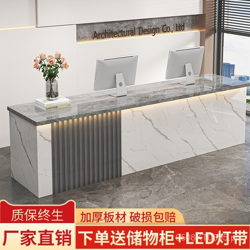 Small Counter Reception Desk Office Desk Store Chinese Commercial Front ...