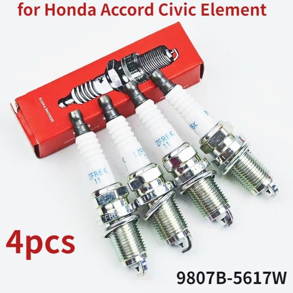 4pcs IZFR6K11 Spark Plug Laser Iridium for Honda Civic Accord CRV 9807B ...