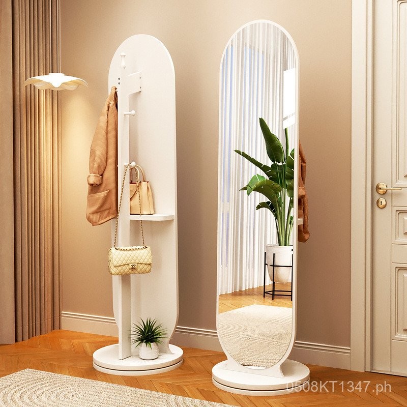 Movable Integrated Floor Mirror for Small Spaces with Clothes Rack ...