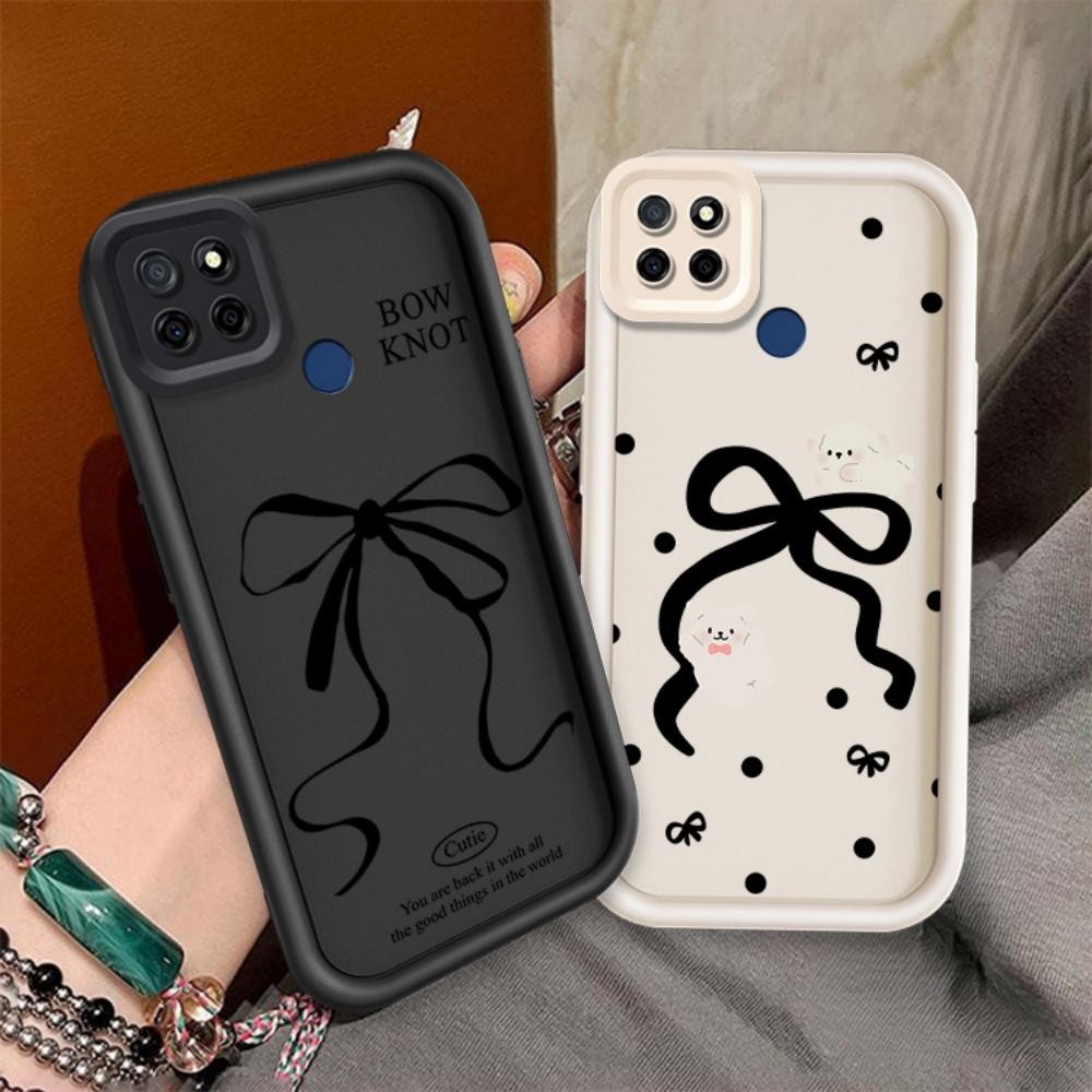 Casing For Compatible Realme C12 C25 C25S C21 C21Y C25Y C15 Black Bow ...