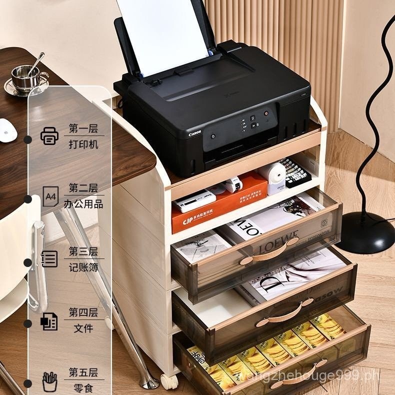 Desktop Multi-Layer Storage Rack under Desk Home a4Storage Box Printer ...