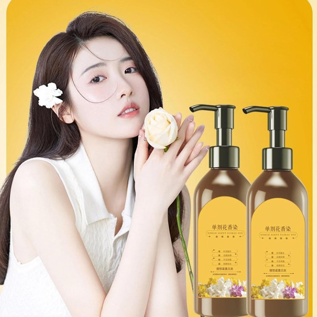 Plant Single Dose Floral Fragrance Dye, Long Lasting Natural Hair Dye ...