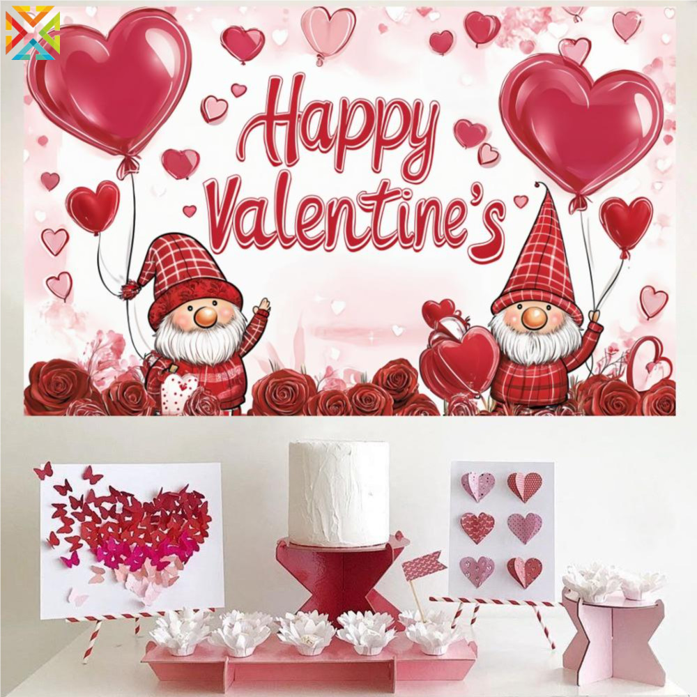 Happy Valentine's Day Decorations Romantic Valentines Theme Party ...