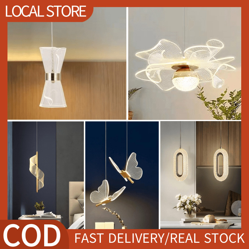 Nordic Bedside Pandent Lights LED Dining Ceiling Light Tri Color ...