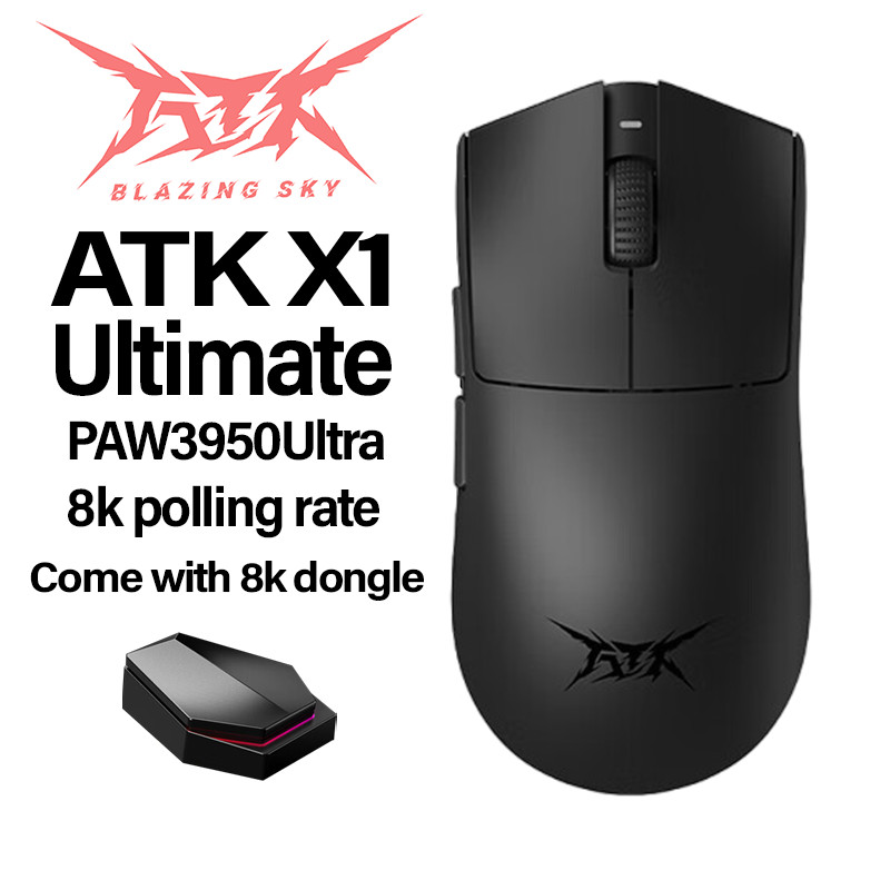 ATK X1 Pro/Pro Max/Ultra/Ultimate customized Wireless Gaming Mouse PAW3950Ultra 8k Polling Rate ...