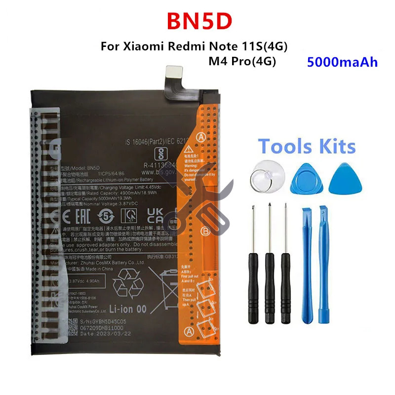 BN5D Battery for Xiaomi Redmi Note 11S 11 S 4G M4 PRO 4G 5000mAh ...