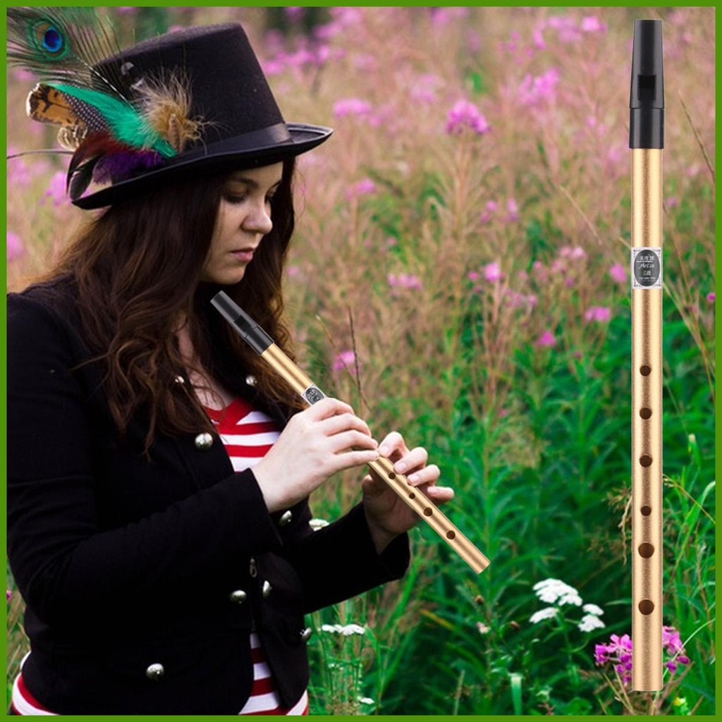Hand Percussion Instruments Clear Sound Quality Six-Hole Tin Flute ...