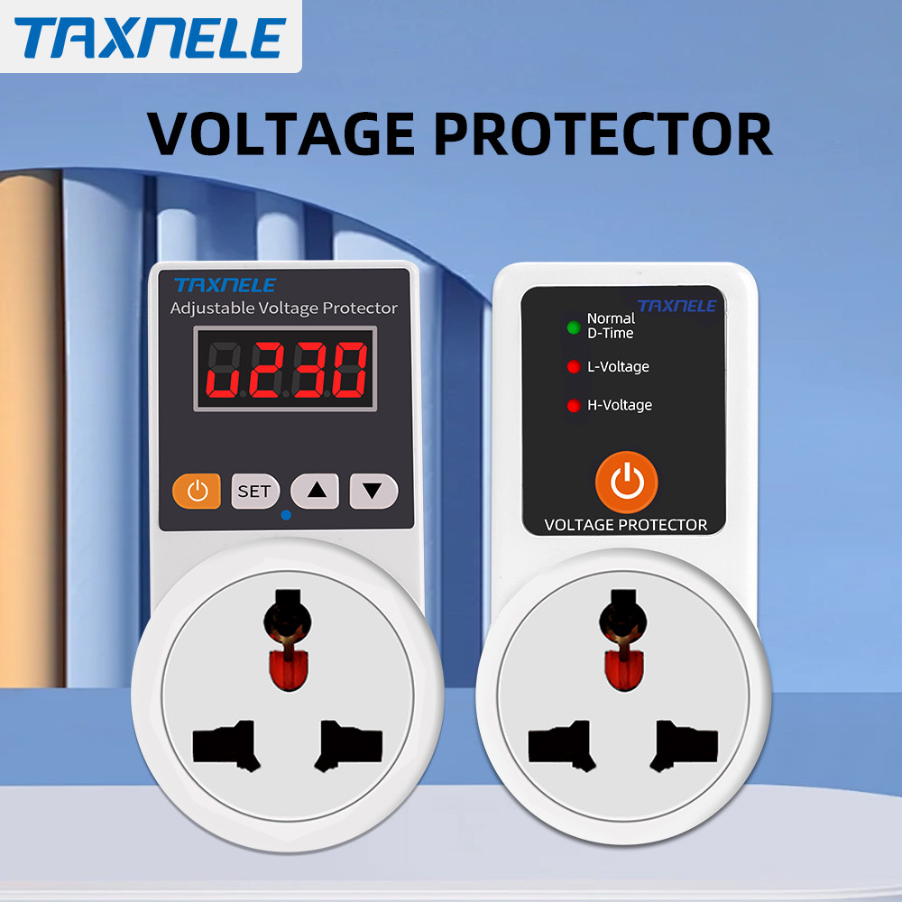 Voltage Protector Socket AC 220V Adjustable 16A EU Plug Socket Voltage ...