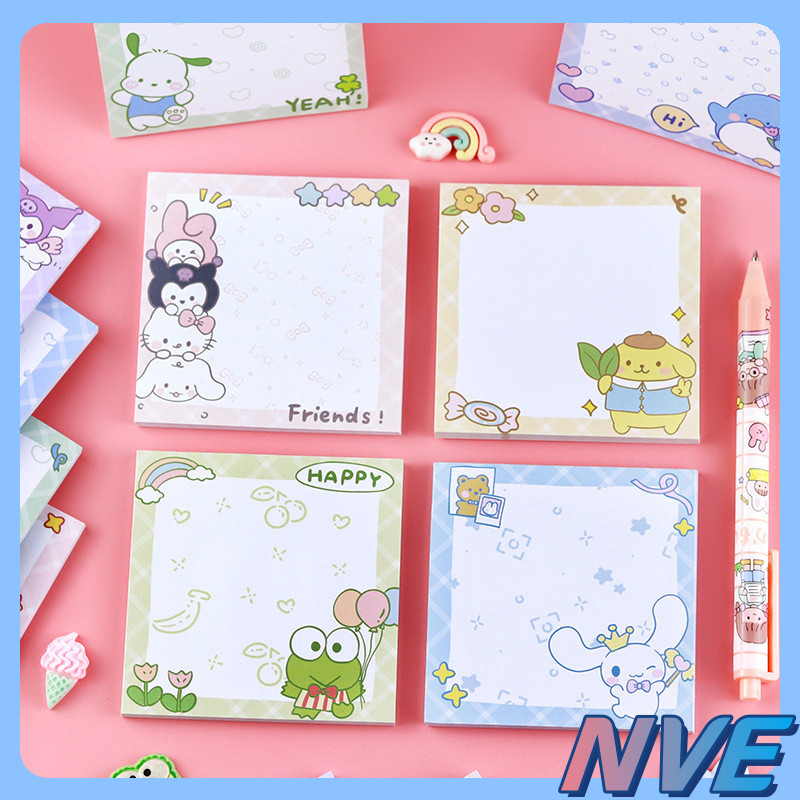 NVE Cute Cartoon Girl Memo Book Sanrio Sticky Notes Student Messages N ...