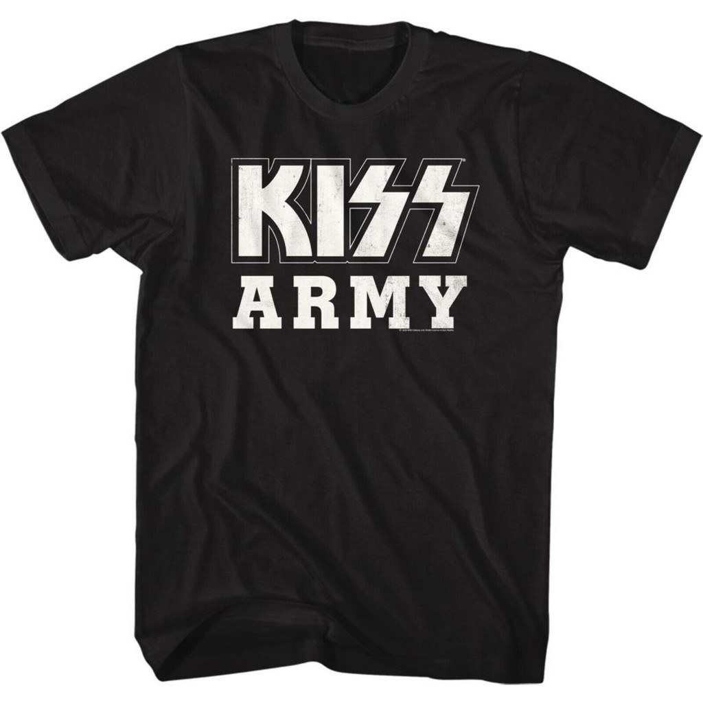 Kiss Cd Lgo Kiss Army Official B&W Shirt Lrg New Destroyer Love Hotter ...