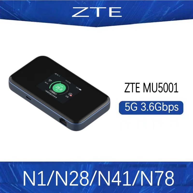 ZTE MU5001 5G Pocket WIFI 4G LTE CAT20 WiFi 6 Hotspot MIFI With RJ45 LAN Port 4500mAh battery ...