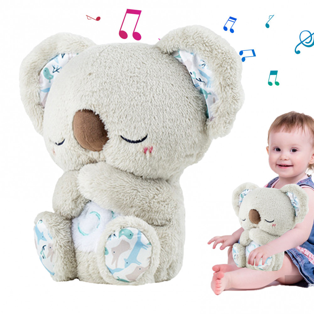Koala Baby Sleep Aid Plush Toy with Music, Lights, Rhythmic Breathing ...