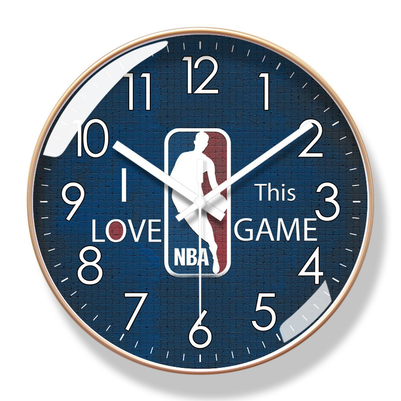 Fashion Minimalist Creative NBA Basketball Theme Wall Clock Living Room ...