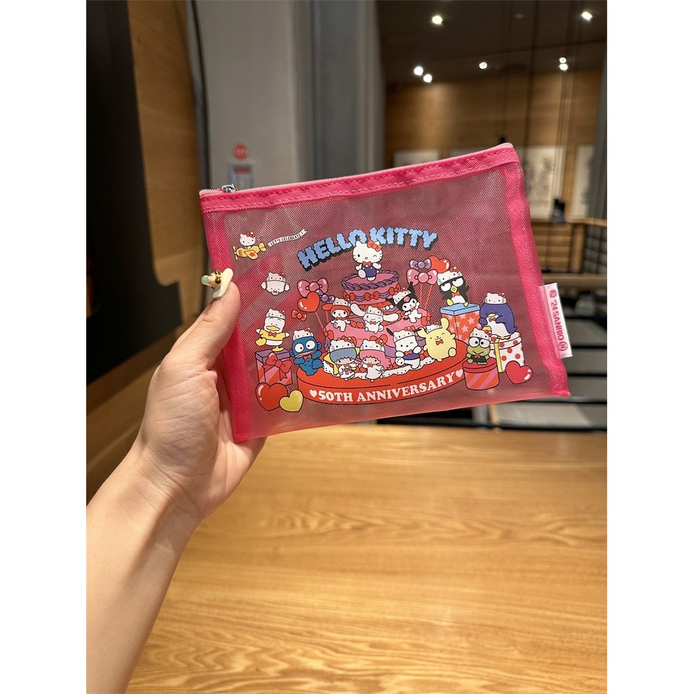 Hello Kitty 50TH Anniversary Pouch| Hello Kitty Pouch | Shopee Philippines