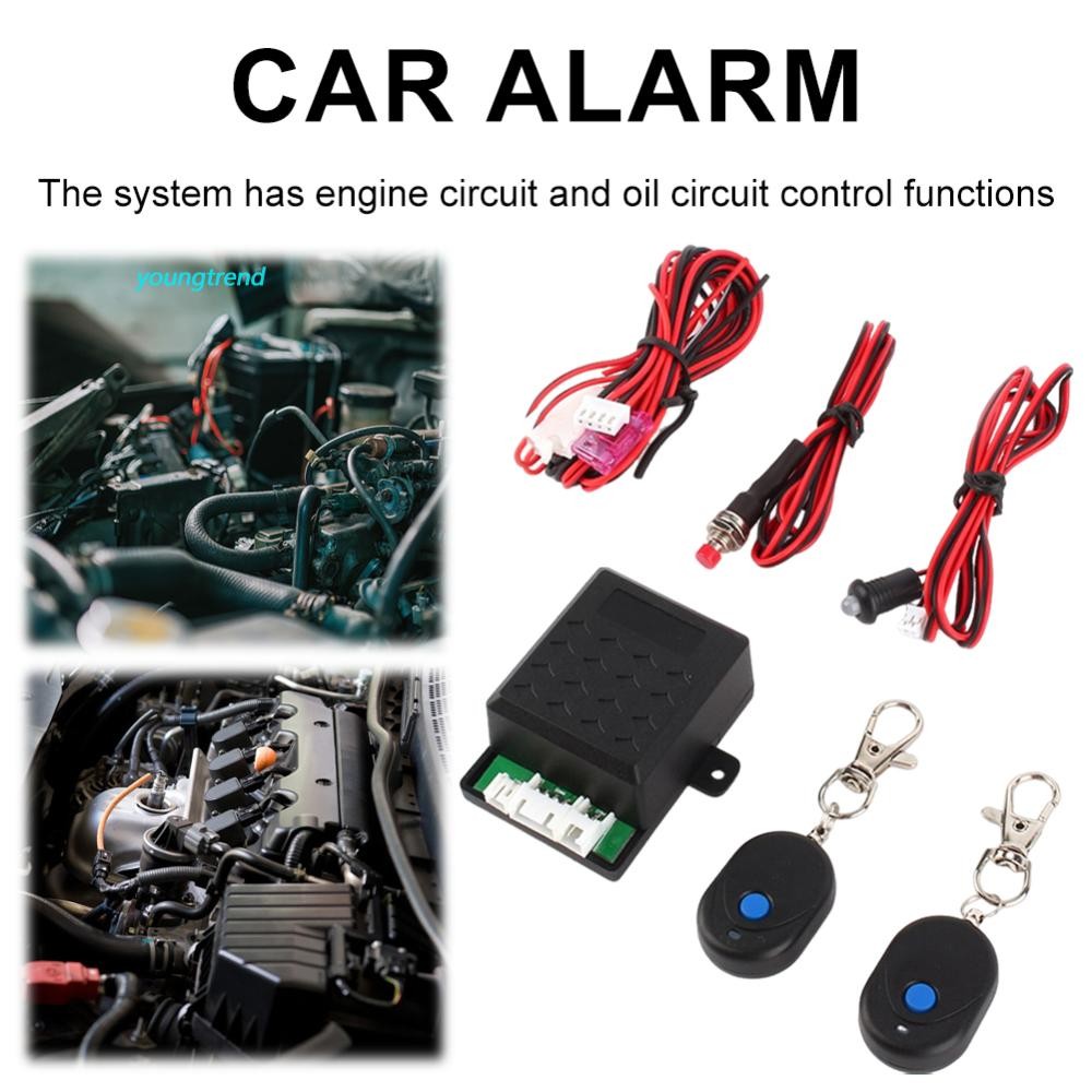 Universal Car Alarm Immobilizer 12V Anti Theft System with Remote ...