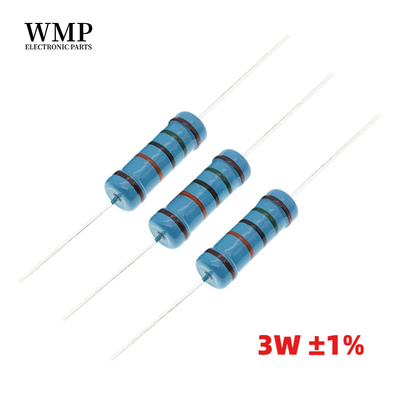 20/10Pcs 3W Metal Film Resistor 1% 1R ~ 1M 1R 4.7R 10R 20R 47R 1K 4.7K 10K 100K 1M Ohm ...