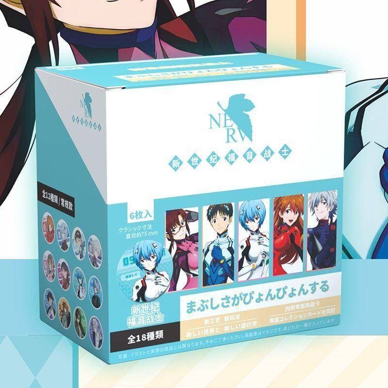 Neon Genesis Evangelion （EVA）Blind Box Badge Set - 75MM Pin & Character ...